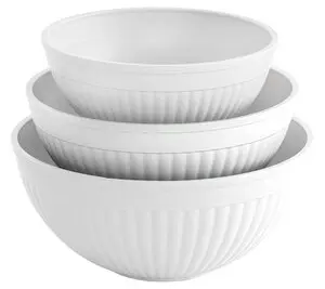 NORDICWARE White 3 Pc. Prep & Serve Mixing Bow L Set - One-color