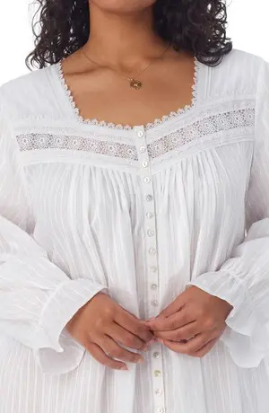 Eileen West Long Sleeve Cotton Ballet Nightgown