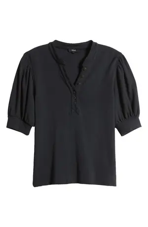 Rails Jewel Puff Sleeve Top - Black