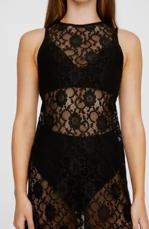 knee length dresses for ladies Mesh Bardot Ruched Midi Dress – InTheStyle main image 1