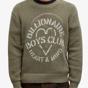 BILLIONAIRE BOYS CLUB Heart & Mind Stencil Logo Knit