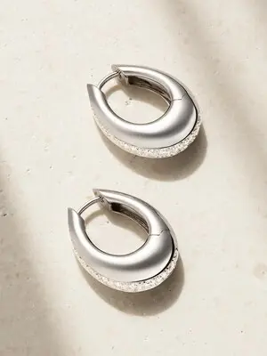 ANANYA Chakra Icon Diamond Hoop Earrings - Gold