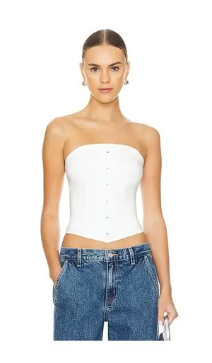 Superdown Jordyn Corset Top - White