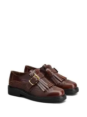 TOD'S Leather Brogue Shoes - Brown