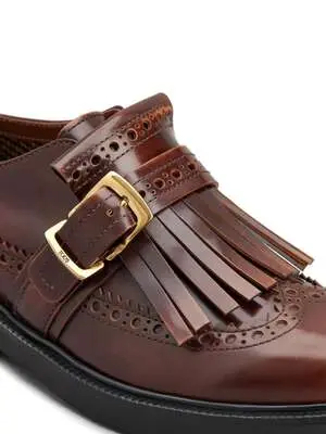 TOD'S Leather Brogue Shoes - Brown