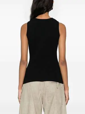 Magda Butrym Floral-appliqué Ribbed Tank Top