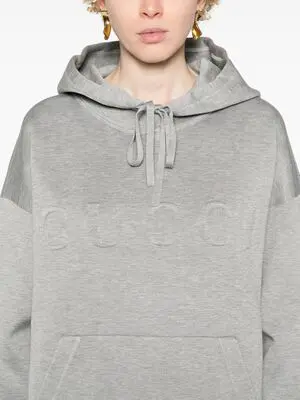 Gucci Embossed Logo Mélange Hoodie