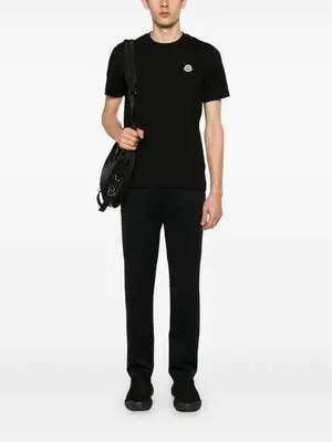 Moncler Logo-patch Cotton T-shirts - White