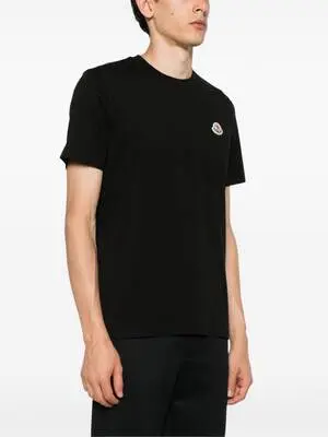 Moncler Logo-patch Cotton T-shirts - White