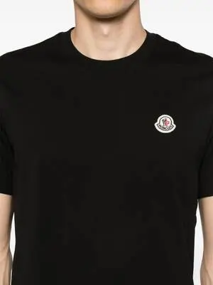 Moncler Logo-patch Cotton T-shirts - White