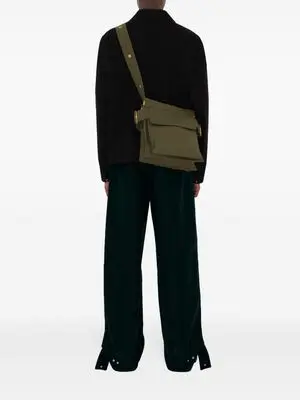 Burberry Logo-embroidered Messenger Bag - Green