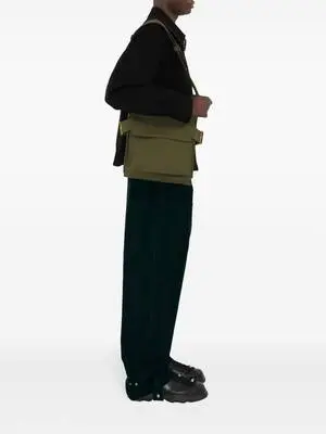 Burberry Logo-embroidered Messenger Bag - Green