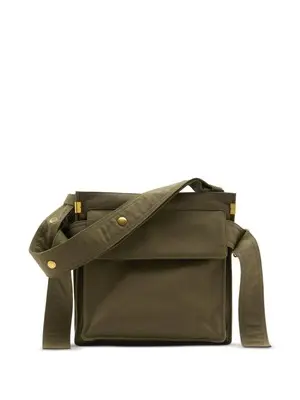 Burberry Logo-embroidered Messenger Bag - Green