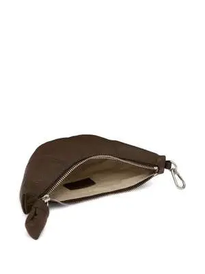 LEMAIRE Croissant Leather Coin Purse - Brown