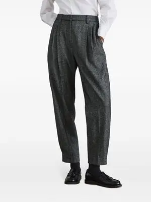 Brunello Cucinelli Herringbone-pattern Tailored Trousers