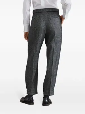 Brunello Cucinelli Herringbone-pattern Tailored Trousers