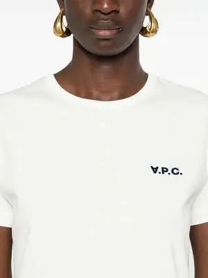 A.p.c. Logo Cropped T-shirt - White