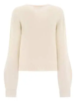 Marni Logo-appliqué Cashmere Jumper - Neutrals