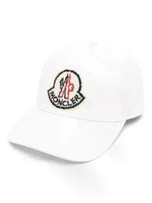 Moncler Logo-appliqué Cap - White