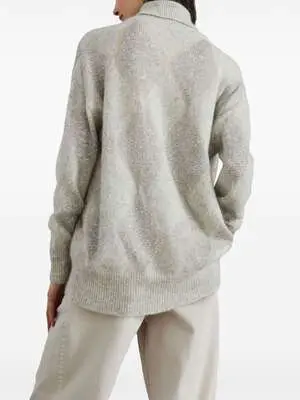Brunello Cucinelli Sequined Roll-neck Jumper