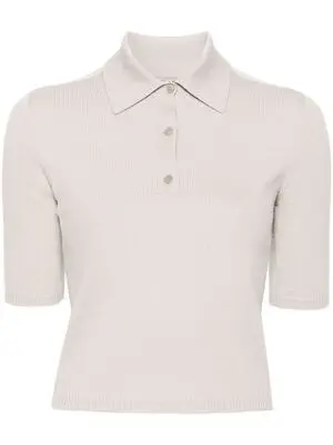 Max Mara Fine-knit Virgin Wool Polo Top