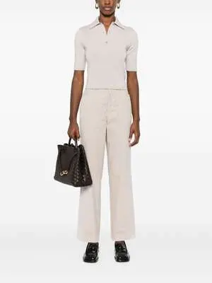Max Mara Fine-knit Virgin Wool Polo Top