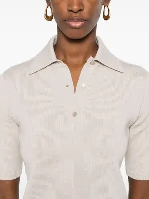 Max Mara Fine-knit Virgin Wool Polo Top