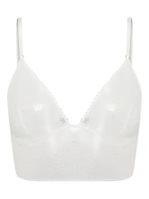 Kiki De Montparnasse Triangle-cup Crochet Bra - White
