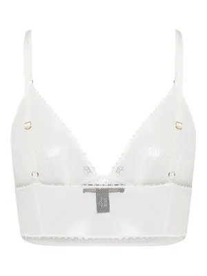 Kiki De Montparnasse Triangle-cup Crochet Bra - White