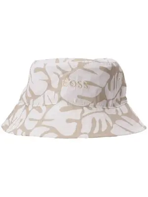 BOSS Botanical-print Bucket Hat - Neutrals