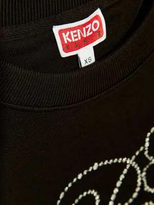 Kenzo Rhinestone Logo Sweatshirt - Black