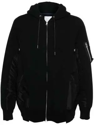 Sacai Panelled Drawstring Hoodie