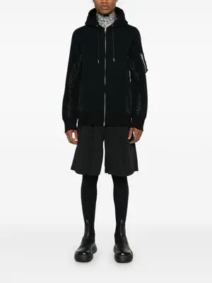 Sacai Panelled Drawstring Hoodie