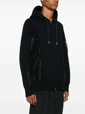 Sacai Panelled Drawstring Hoodie