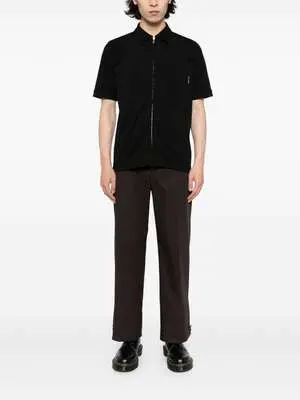 AGNES B. Zip-fastening Short-sleeve Cotton Shirt