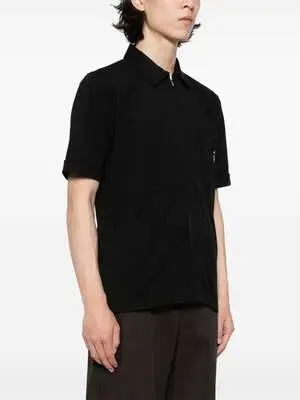 AGNES B. Zip-fastening Short-sleeve Cotton Shirt