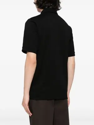 AGNES B. Zip-fastening Short-sleeve Cotton Shirt