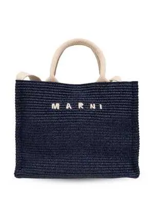 Marni Raffia Tote Bag - Blue