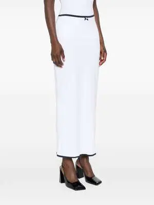 ROWEN ROSE Contrast-trim Maxi Skirt