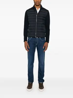 MOORER Panelled Down Jacket - Blue
