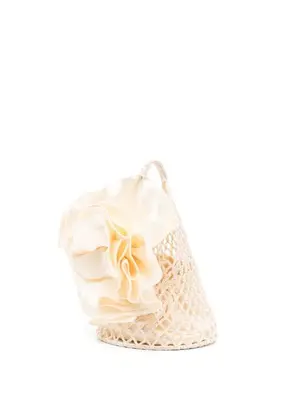 Magda Butrym Devana Floral-appliqué Mini Bag - Neutrals