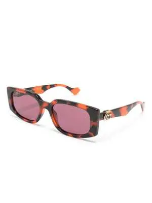 Gucci Tortoiseshell Rectangle Sunglasses