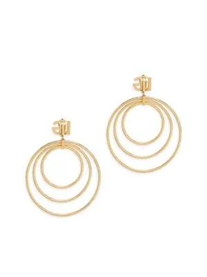 Dolce & Gabbana Dg Logo-charm Multi-hoop Earrings