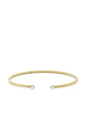 LEANDRA 18kt Yellow Diamond Cuff Bracelet - Gold