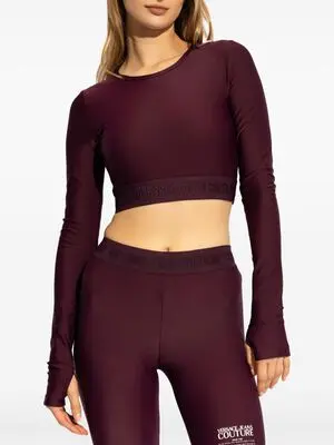 Versace Logo Cropped Top - Red