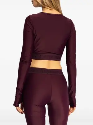 Versace Logo Cropped Top - Red