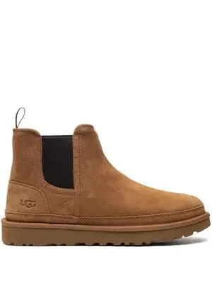 UGG Debossed-logo Shearling Ankle Boots