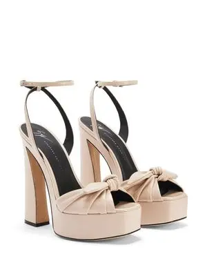 GIUSEPPE ZANOTTI Gabriiela Leather Platform Sandals