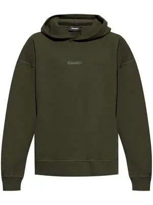 Dsquared2 Cotton Logo Hoodie - Green