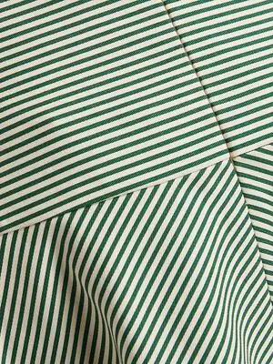Brandon Maxwell Poppy Striped Poplin Maxi Skirt